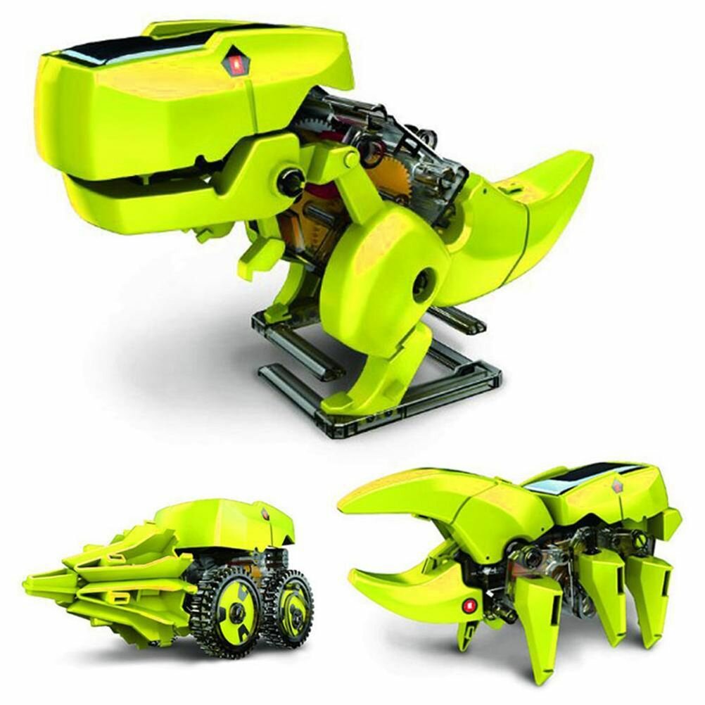 Комплект для сборки робота на солнечной энергии 3 в 1, обучающая игрушка-динозавр своими руками для детей, набор технологий обучения STEM, комплект для сборки робота на солнечной энергии