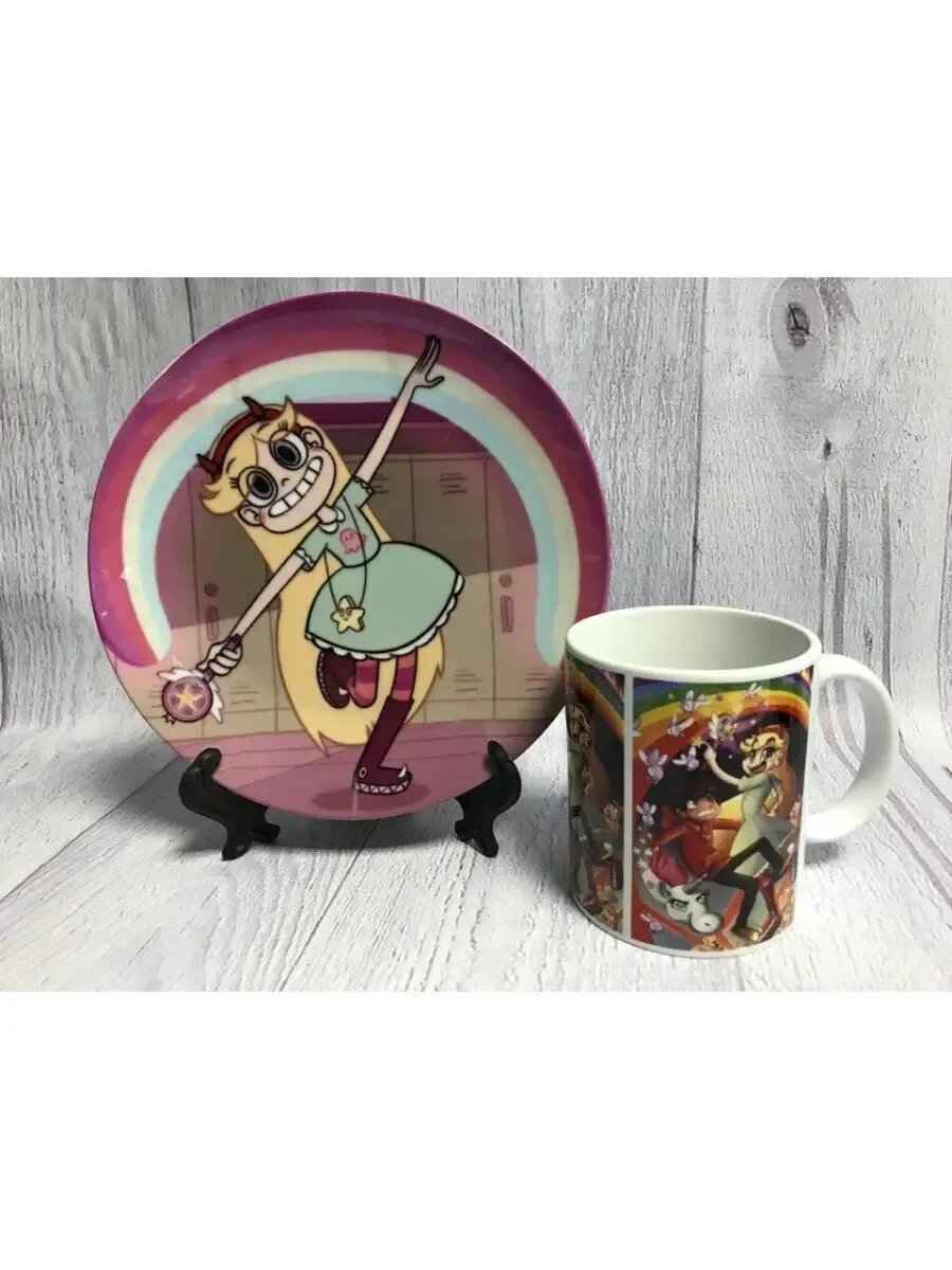 Набор тарелка и кружка Стар против сил зла №2