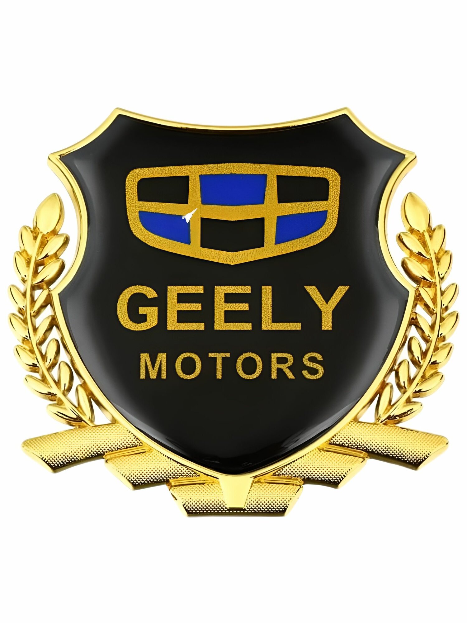 Эмблема значок для автомобиля GEELY металлик (пластик)
