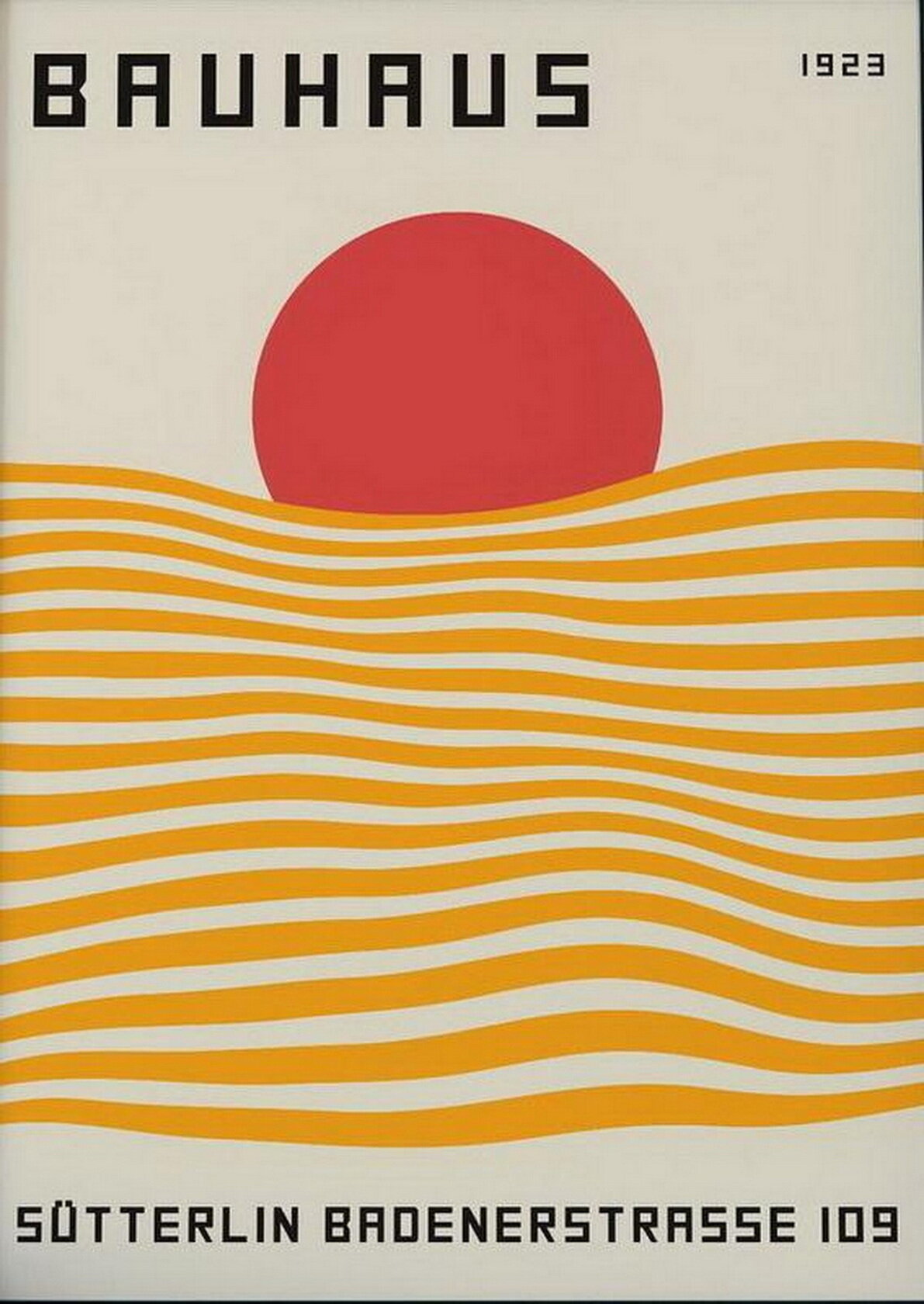 Плакат, постер баухаус (Bauhaus) на бумаге, размер 30х42см