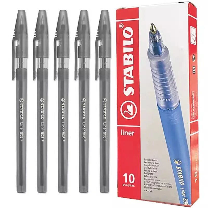 Шариковые ручки Stabilo 808F Черный