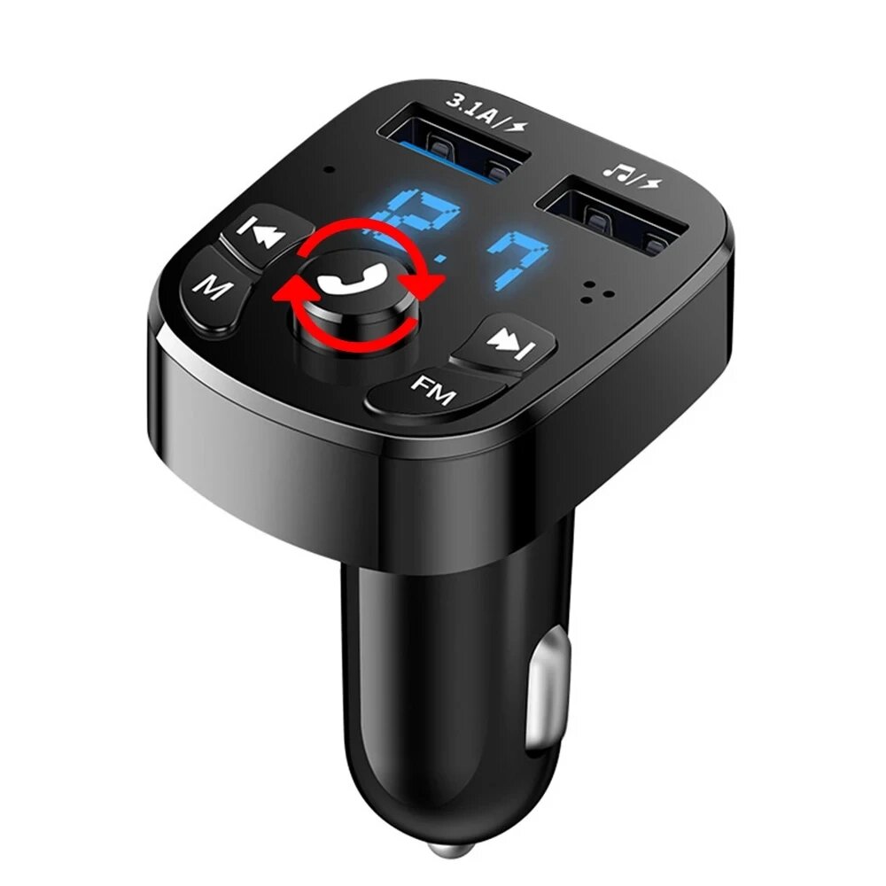 Автомобильный FM-передатчик Bluetooth Audio 2 USB-порта Handsfree MP3-плеер Быстрая Зарядка Автомобильный Аксессуар
