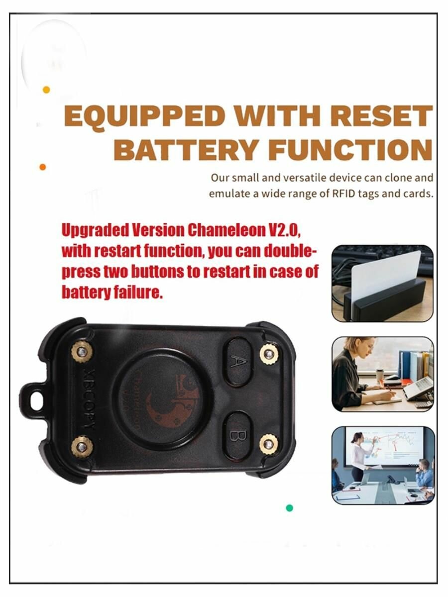 Эмулятор Считывателя Смарт-Чипов RFID Chameleon V2.0 Дубликатор + 2X CUID UID Брелок ID IC Карта Декодер