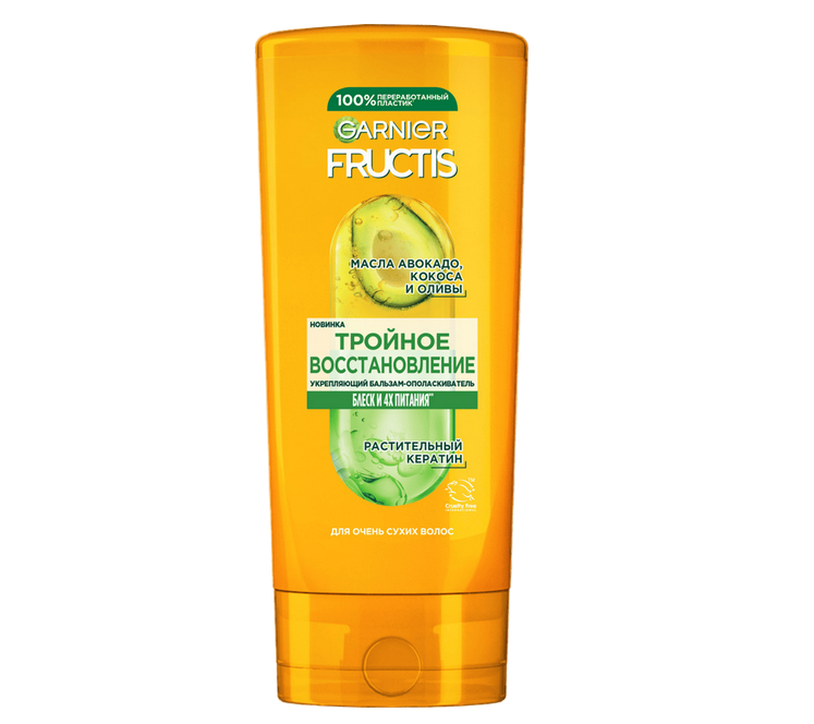 Бальзам Garnier для волос Fructis тройное восстановление, 200 мл
