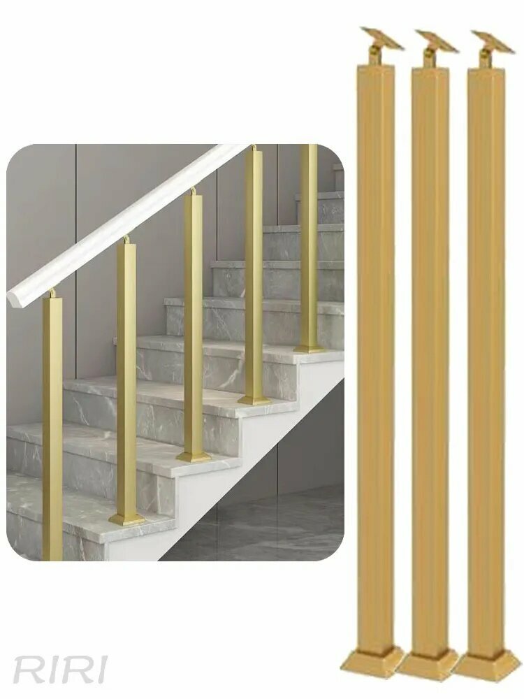 Металлические стойки для лестничных перил, кованые опоры черного цвета с креплениями для дома, лофта, крыльца