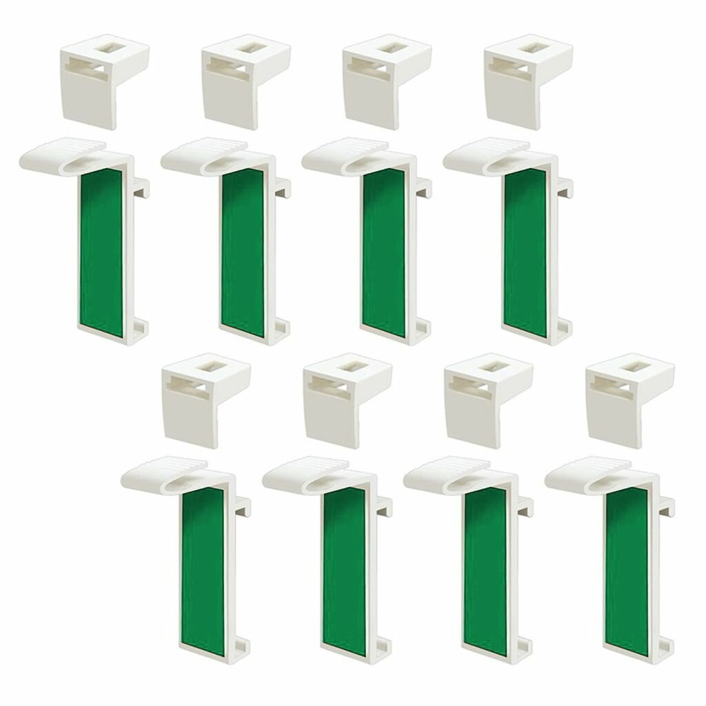 1 комплект из 8 100-кратных крючков для крепления штор, зеленая клейкая наклейка