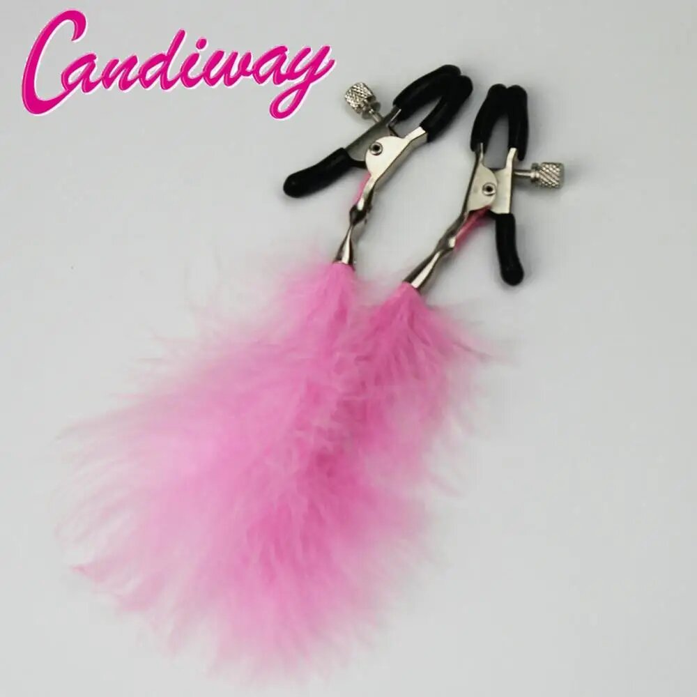 Сексуальные игры для взрослых, стимулятор сосков с перьями, массажный зажим, секс-игрушки для женщин, инструмент для эротического секса для пар, флирт