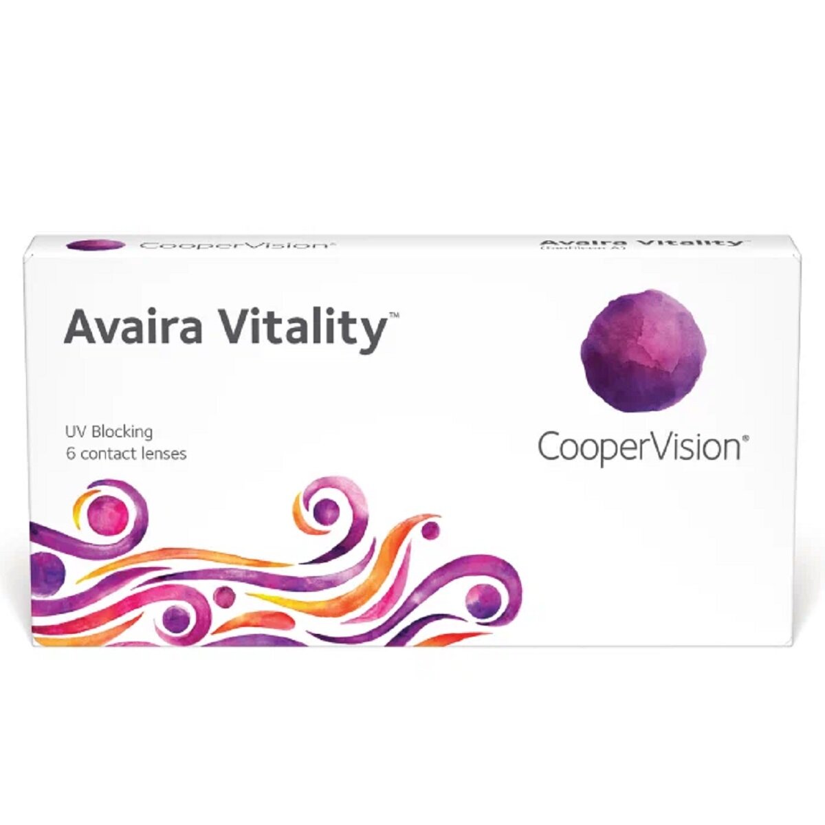 Контактные линзы CooperVision Avaira Vitality, 6 шт, R 8.4, D -2.50, прозрачный, 1 уп.