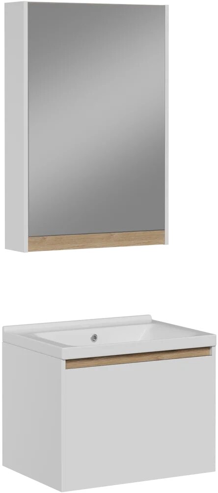 Мебель для ванной комнаты STWORKI Стокгольм 60, белая, подвесная (комплект, гарнитур)
