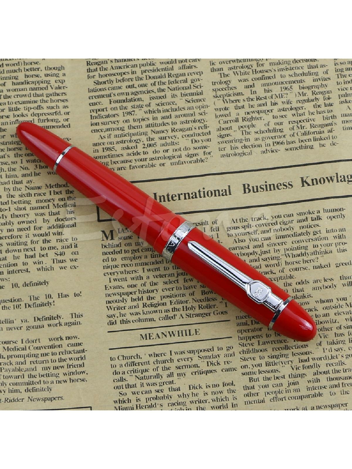 Роскошная Стальная Авторучка Jinhao 159 С Синей и Серебристой отделкой Со Средним Гладким Кончиком