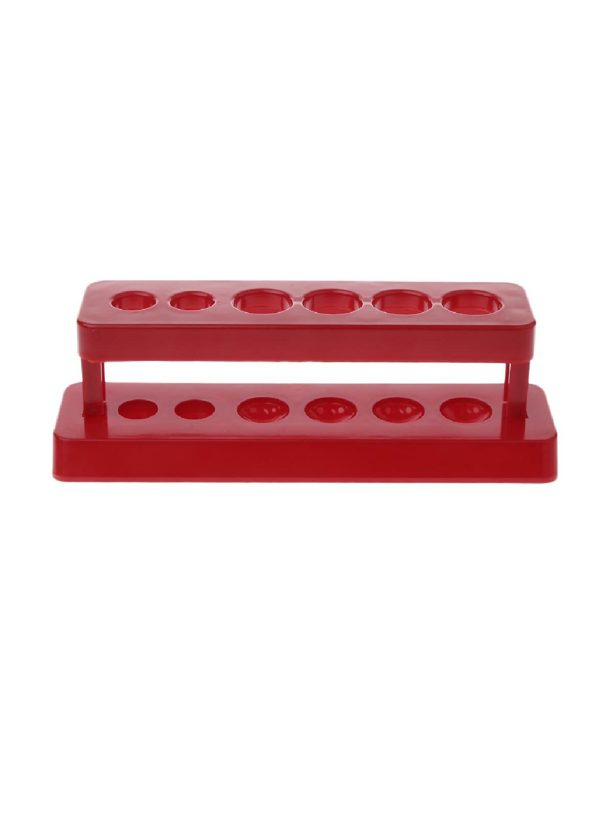 1 шт. Держатель Пробирки Для Тестирования, Пластиковая Стойка с 6 Отверстиями, Красная Подставка Для Бюретки, Полка Для Лаборатории