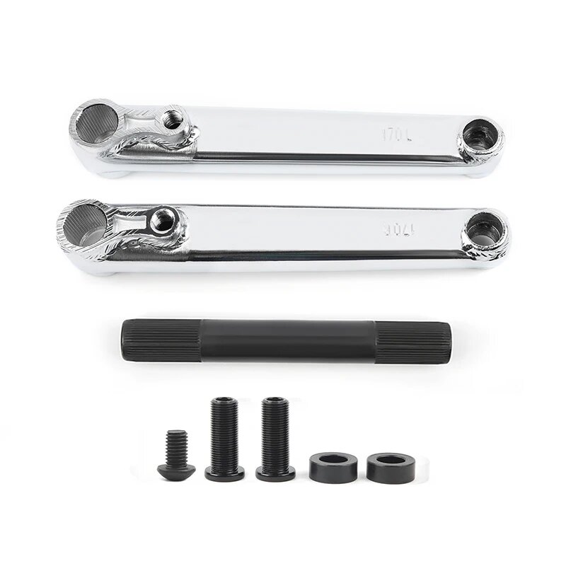 M Driven BMX Шатуны CRMO 170 мм 48T Серебристые/Черные 1 pair plated silver