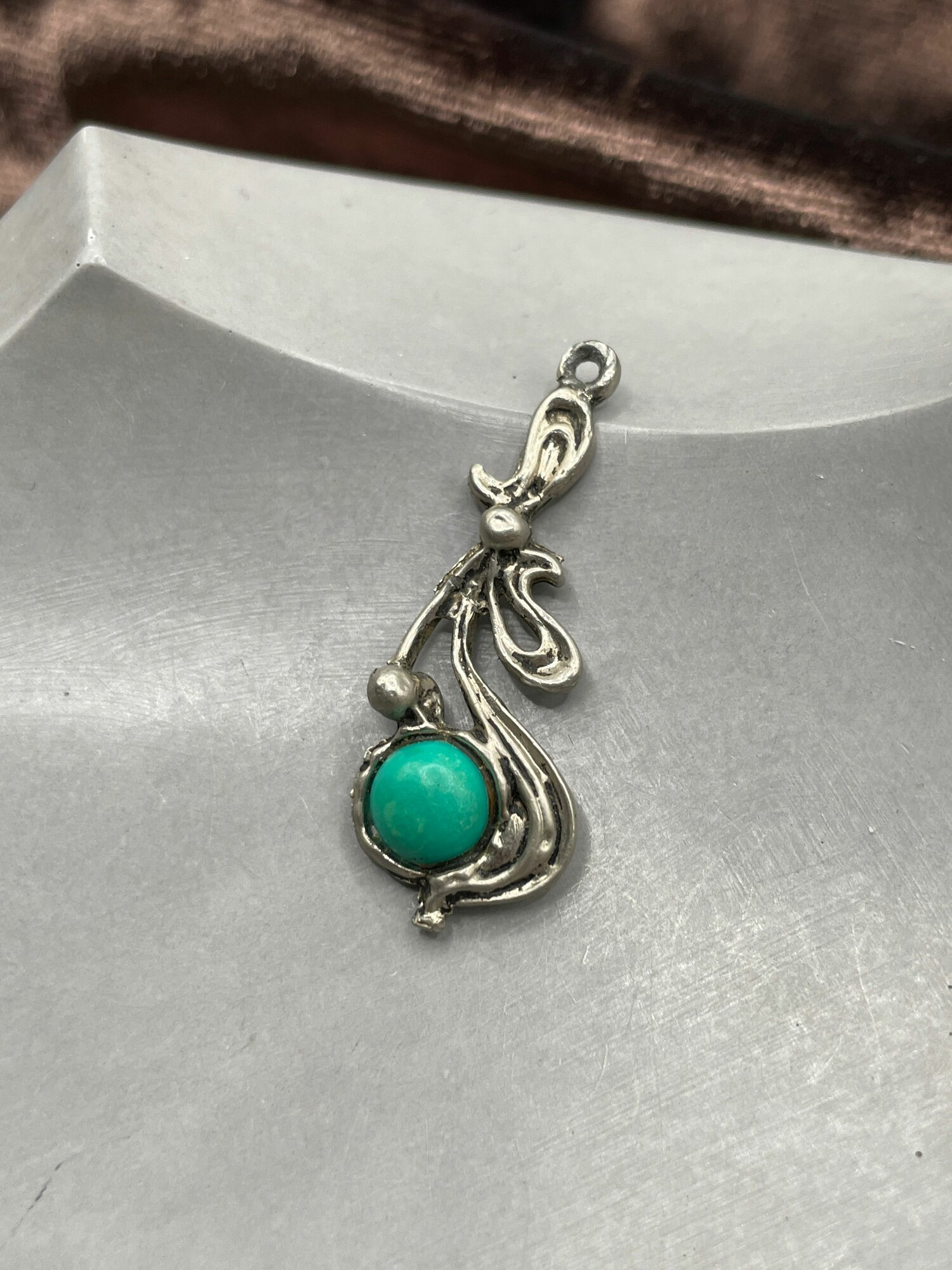 Винтажный кулон, подвеска, серебрение