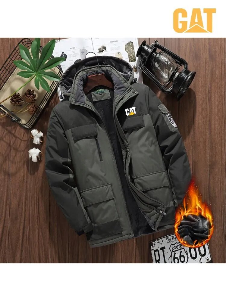 Пуховик Caterpillar Мужская утепленная куртка с капюшоном-водонепроницаемая, для активного отдыха и города