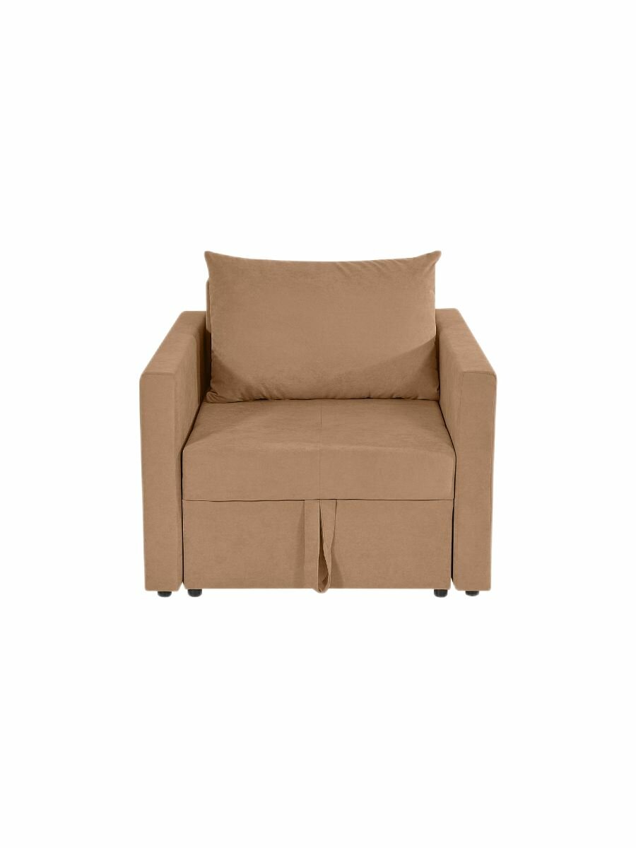 Кресло-кровать Сити с подлокотниками 900 (спальное место 700*1900), велюр цвет бежевый