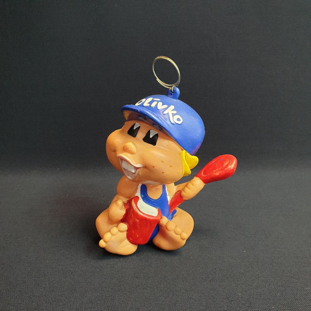 Резиновая игрушка Малыш Plivko 12 см, роспись. Винтаж, СССР.