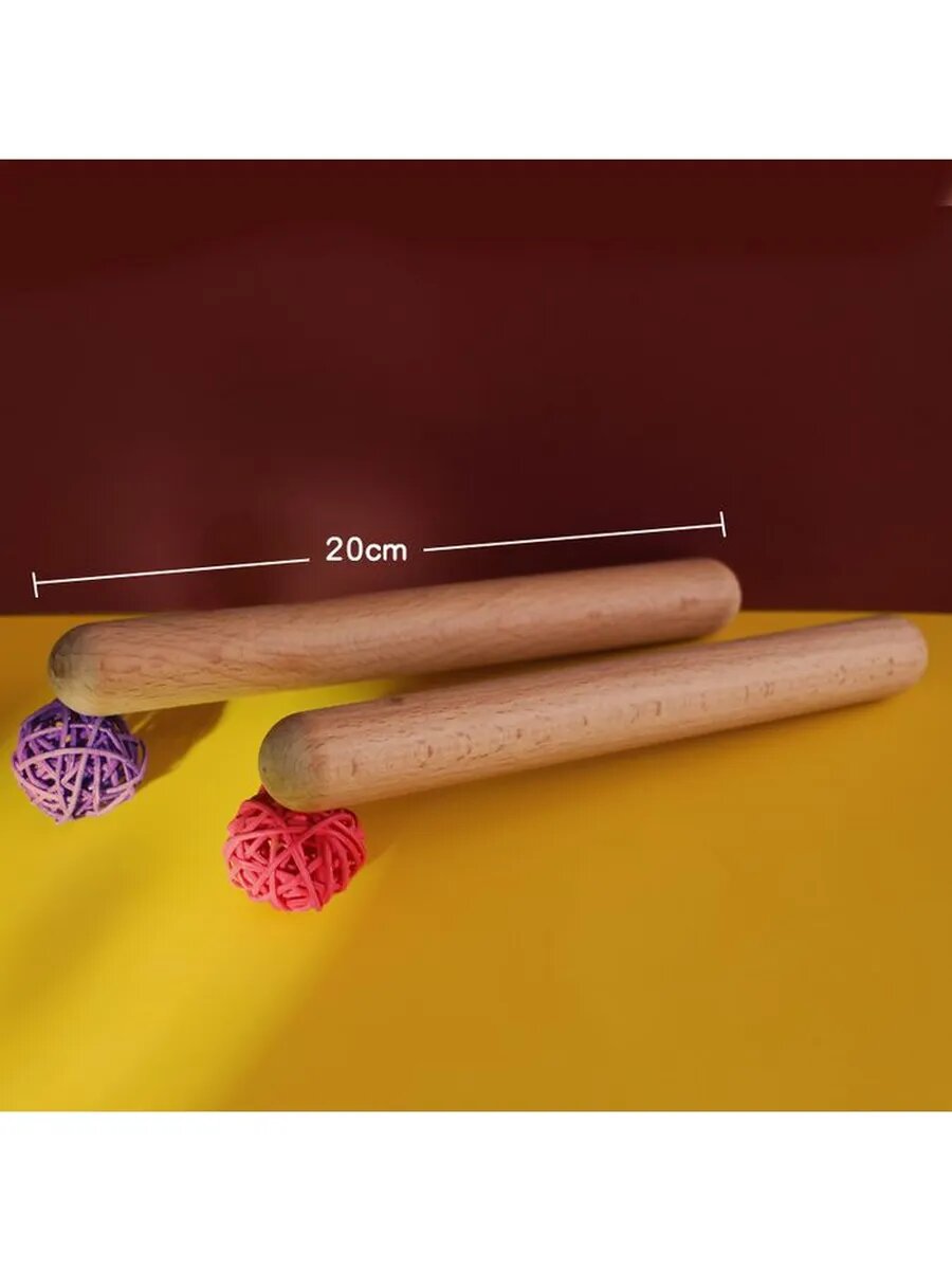 Деревянные палочки ритма (2 пары, бук, 20 см)