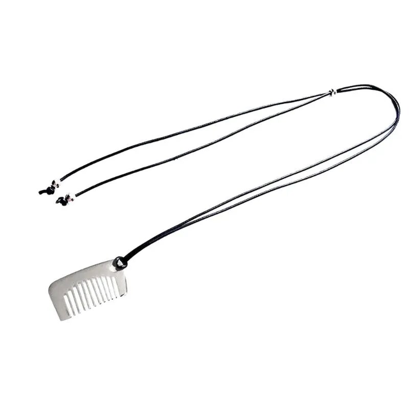 (1) Серебряная маленькая расческа кулон ожерелье - маленькая расческа