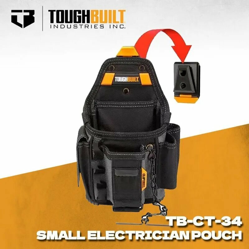 TOUGHBUILT TB-CT-34 Прочная сумка электрика для мелких инструментов
