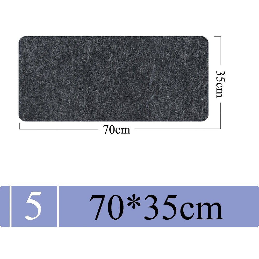Войлочный коврик для мыши 70x35 см, черный