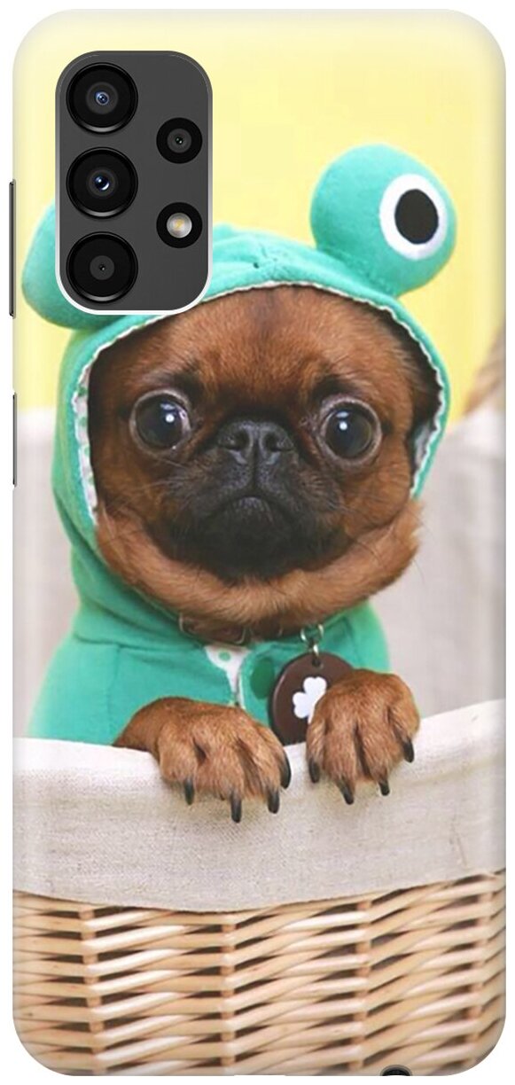 Силиконовый чехол Собака в смешной шапке на Samsung Galaxy A13 4G / Самсунг А13 4Г