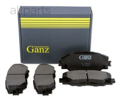 GANZ GIJ09033 Колодки тормозные передние для TOYOTA COROLLA 06- / Auris 1.4-1.6 07- GANZ GIJ09033