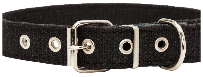 Ошейник для собак средних и крупных пород CHOKERZ. Брезентовый черный двухслойный. Длина 45-55 см. Ширина - 30 мм.