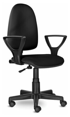 Кресло BRABIX "Prestige Ergo MG-311", регулируемая эргономичная спинка, кожзам, черное, 531877