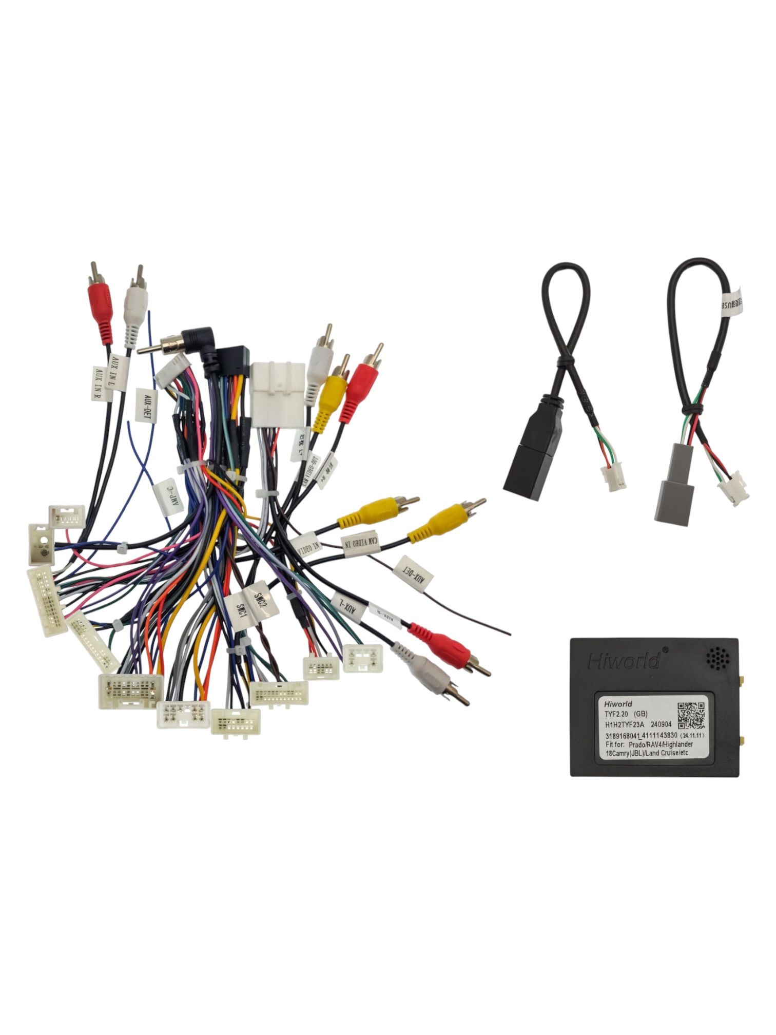 Разъем питания 16 pin для Android магнитол в Toyota 2009+ (основной, CAN, AMP, CAM, 360, Canbus Hiworld/HW)