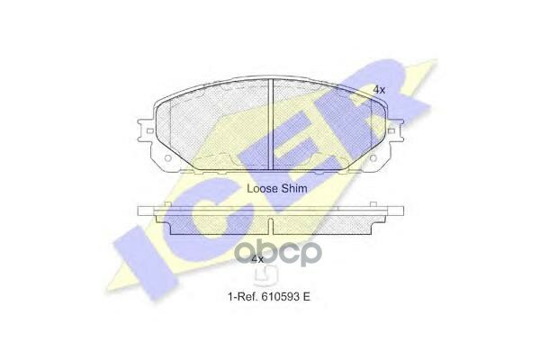 Колодки торм. дисковые Jeep Cherokee 13- Icer арт. 182177