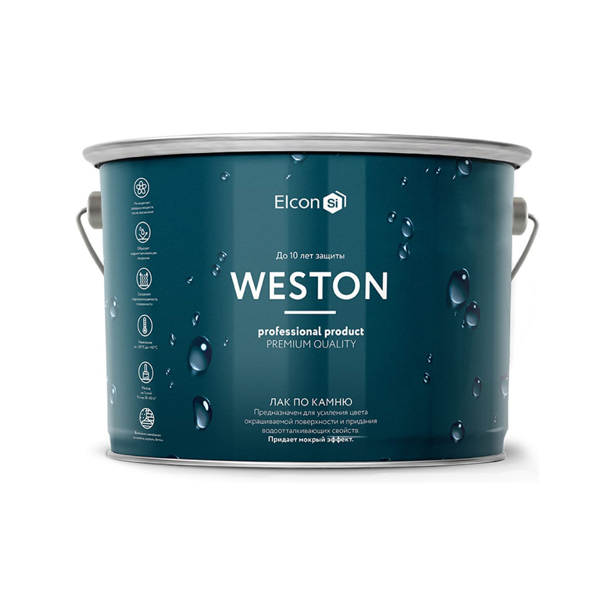 Лак ELCON Weston, по камню, мокрый эффект, объем 2 л 00-00462304