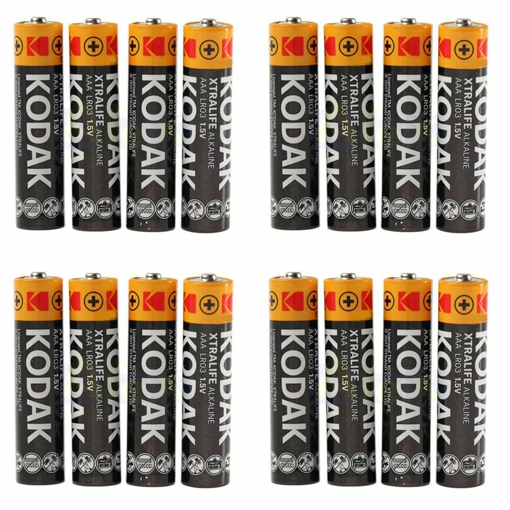 Батарейка Kodak Alkaline (мизинчиковые), AAA/LR03, 16 шт.