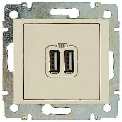 774170; Розетка с 2 мя коннекторами USB Valena 1500мА слоновая кость Legrand