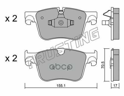 К-т дисков. тормоз. колодок Citroen Grand Picasso 2013-, Peugeot 308 II 2013- F Trusting арт. 10010
