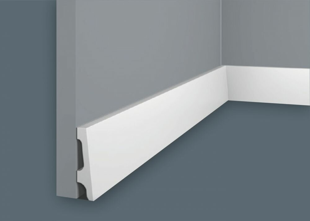 Плинтус Cosca PX045 Экополимер В63хШ16хД2000 мм / Коска.