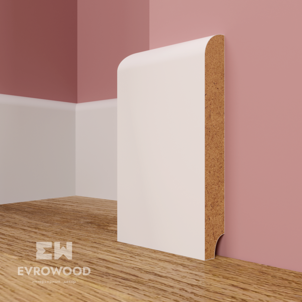Плинтус Evrowood PN 051 Д2000хВ100хШ12 мм ( под покраску) / Евровуд.