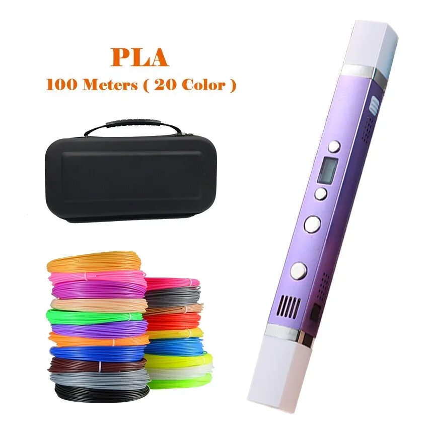 Myriwell 3D-ручка RP-100C ABS/PLA для детей Purple add 100m PLA