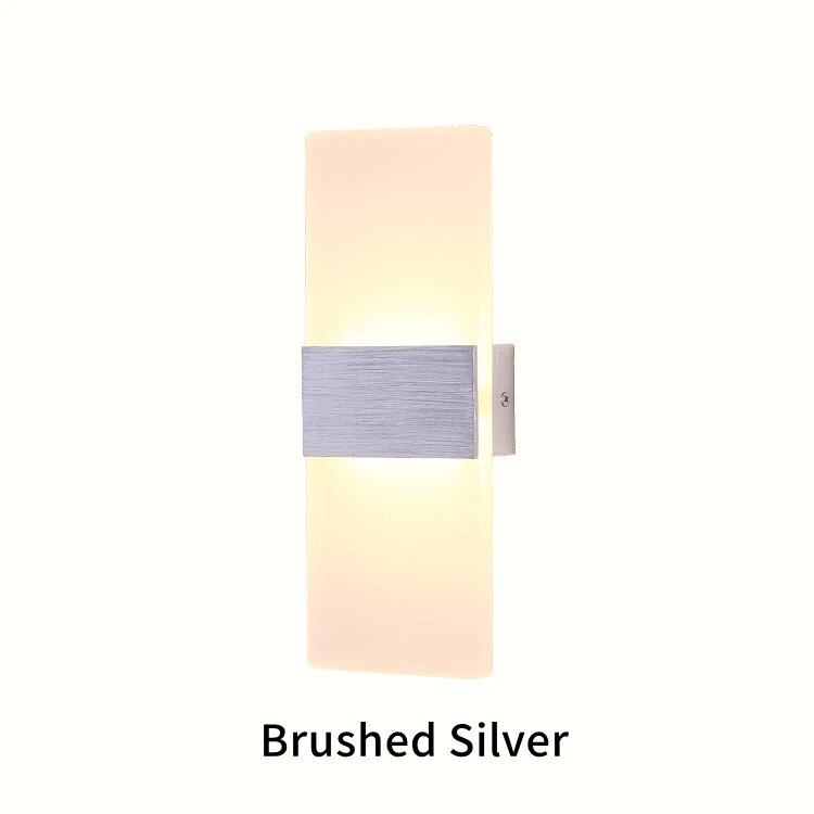 Настенный светильник Brushed Silver, H22cm, теплый белый