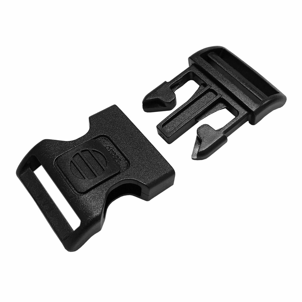 Пряжка пластиковая 30 мм с фиксатором и регулировкой, застёжка фастекс, для ремня, рюкзака, стропы, черная, 2380-114