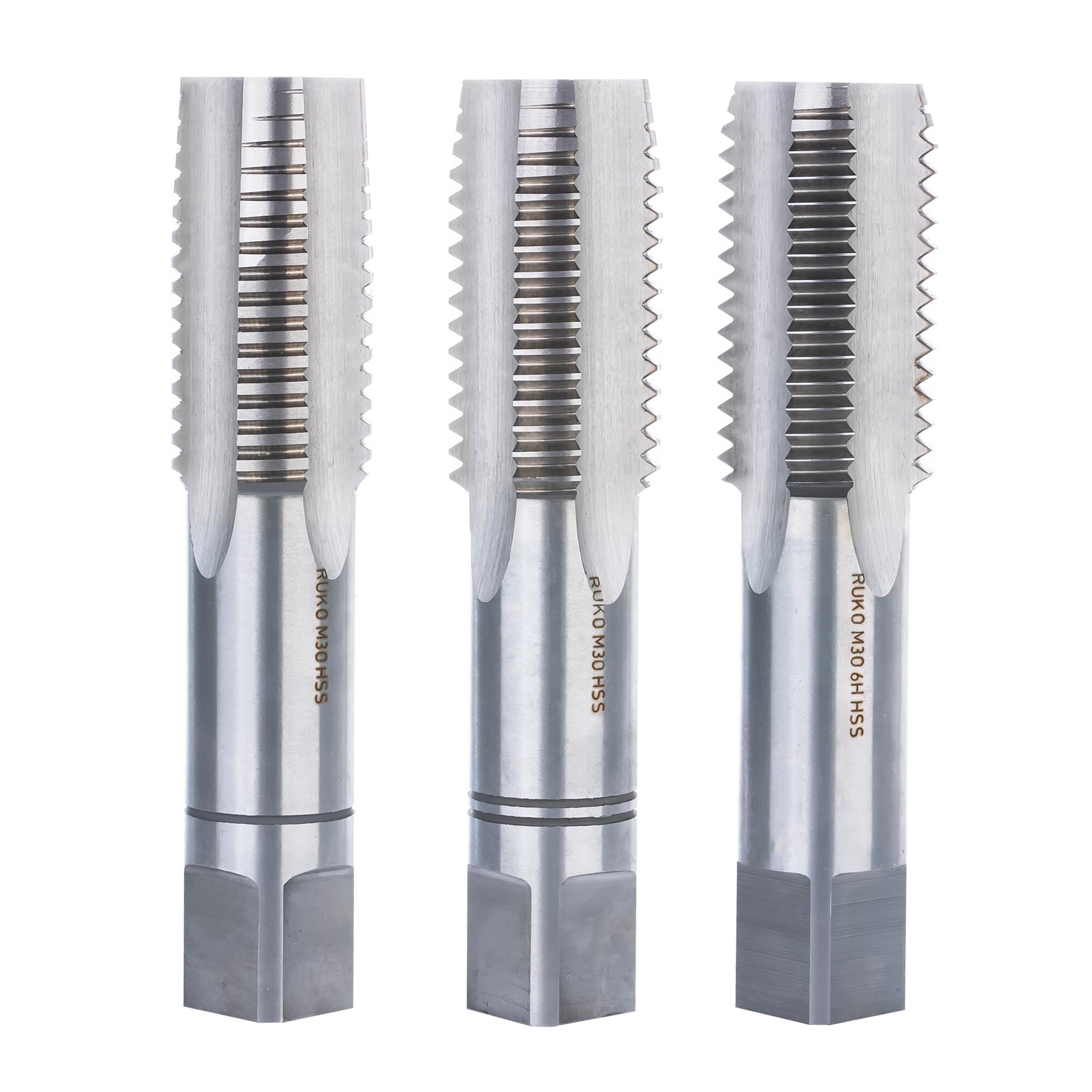 Набор метчиков 3шт Ruko HSS-G DIN352 6h метрическая резьба М30х3,5 230300