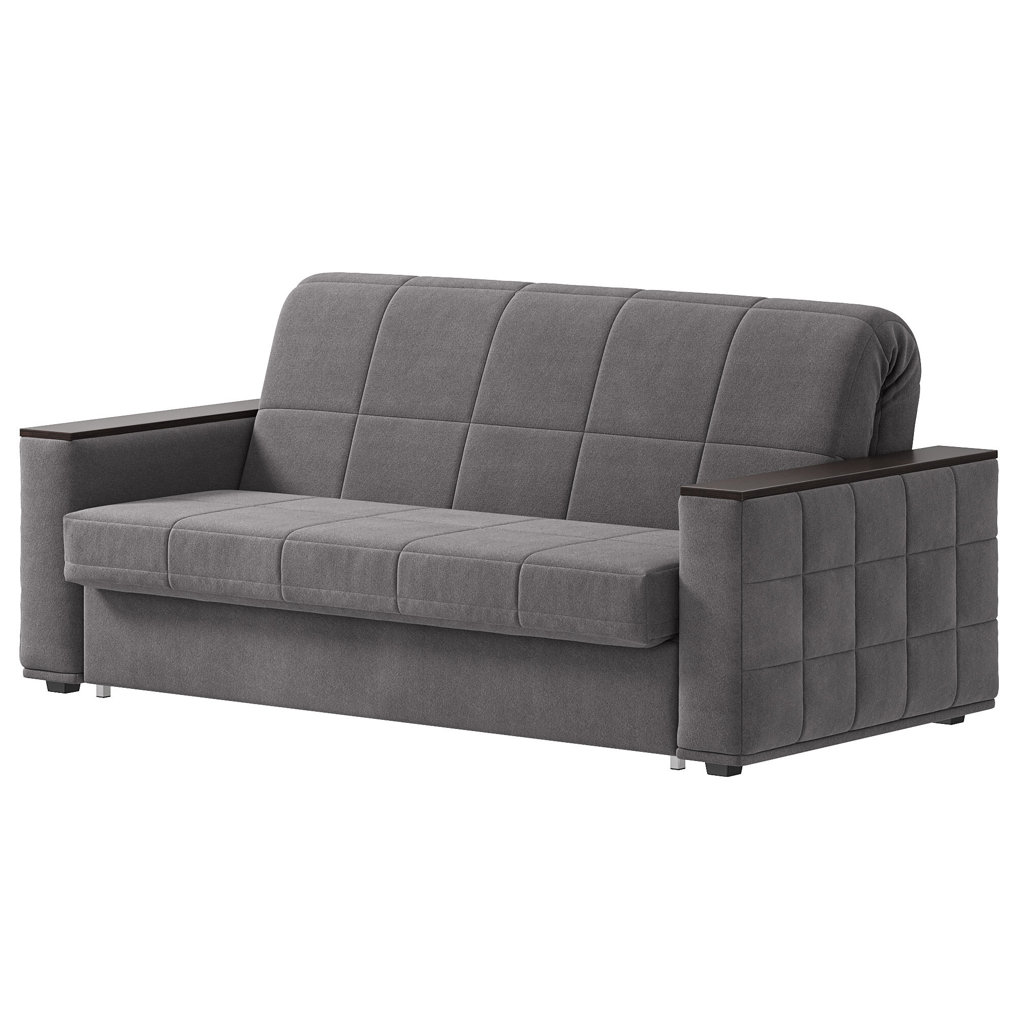 Диван-кровать Аккордеон Классик ППУ 120см Ньютон Антрацит (накл. венге)