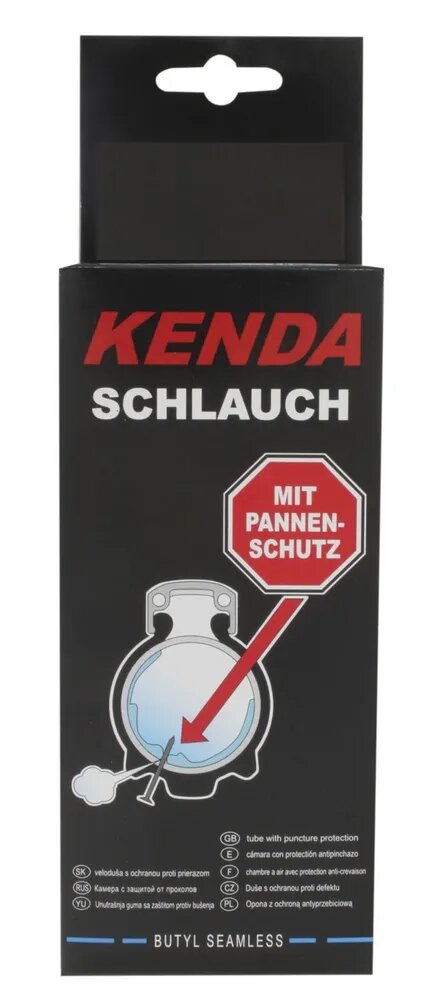 Камера антипрокольная с герметиком 29", авто ниппель1,90-2,35 (50/58-622) KENDA