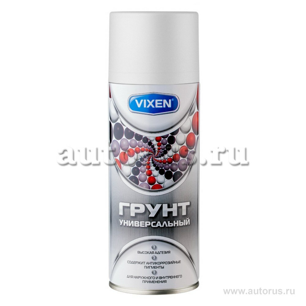 Грунт универсальный алкидный, белый, аэрозоль 520 мл vixen vx21000