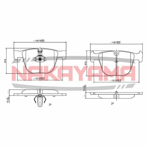 Колодки тормозные дисковые Nakayama HP8462NY