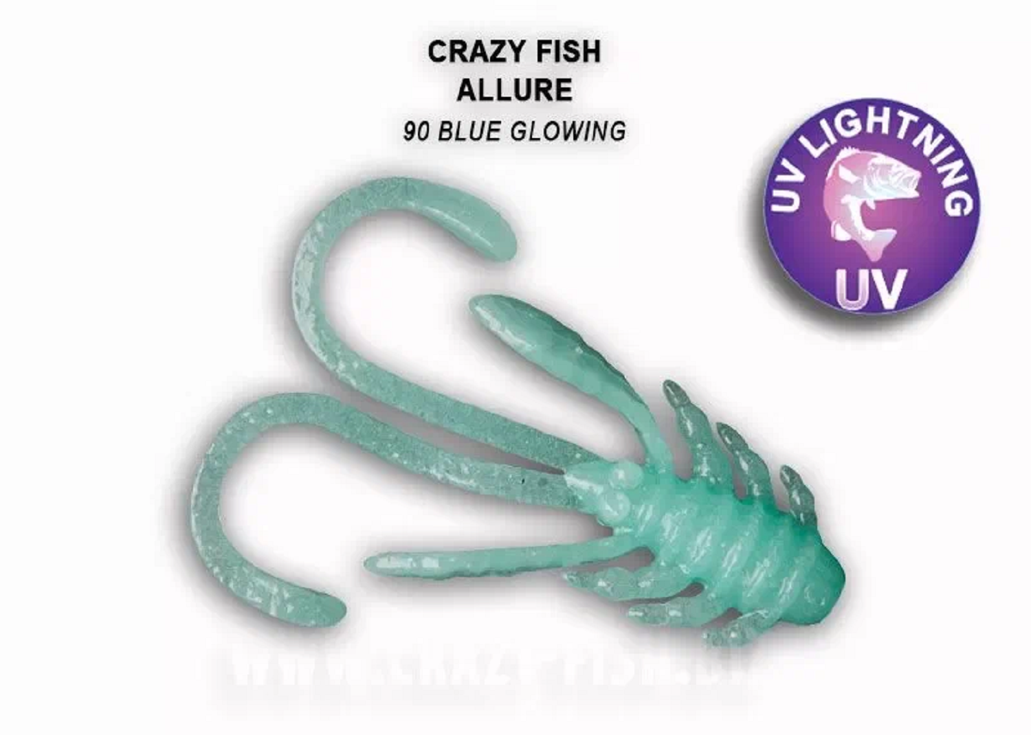 Силиконовая приманка мягкая съедобная Crazy Fish Allure 1.6" 40 мм 23-40-90-6 8 шт.