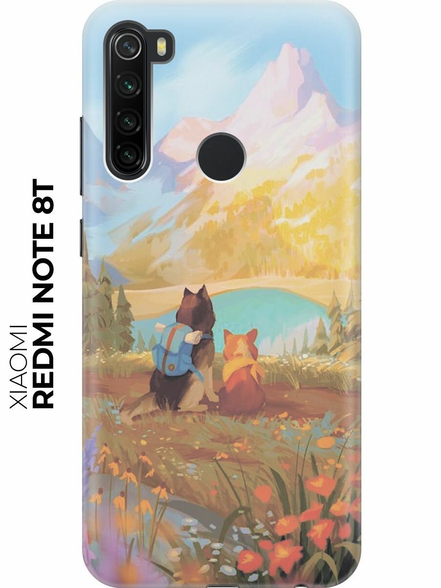 Силиконовый чехол Собаки путешественники на Xiaomi Redmi Note 8T / Сяоми Редми Ноут 8Т