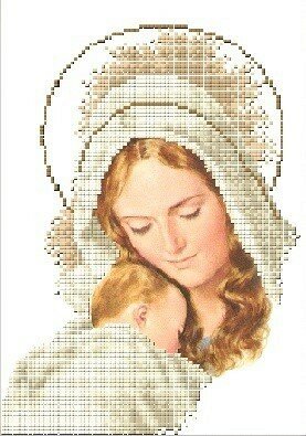 Ткань с рисунком для вышивания бисером Благовест К-4001 Мое дитя, 20 х 25 см (Бисер в комплект не входит.)