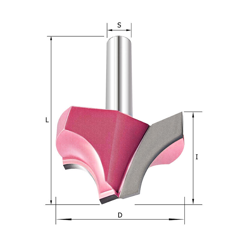 Фреза радиусная (псевдофилёнка) "Ovolo" R=3 Z=2 D=14x9.4x42 S=8 PROCUT 180209-6P