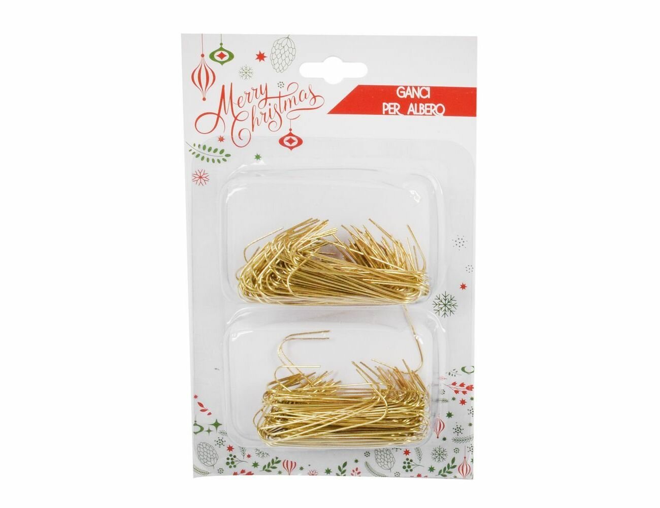 Крючки для ёлочных украшений, металл, золотые, 4 см, 200 шт, Due Esse Christmas