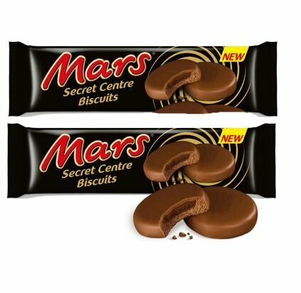 Бисквитное печенье в шоколаде Mars Secret Centre Biscuits 2 шт по 132 гр (Великобритания)